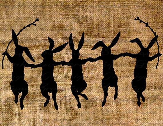 rabbits hopping | SHEEP & SHAWL